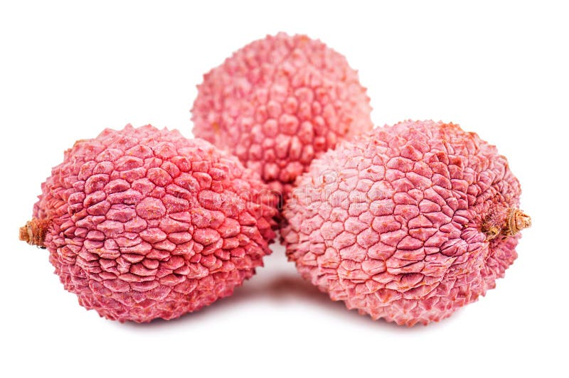 Three ripe lychee stock image. Image of group, medical - 101029783
