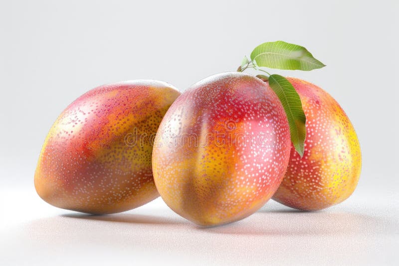 Three Ripe Mangoes Leaf Top Stock Photos - Free & Royalty-Free Stock ...