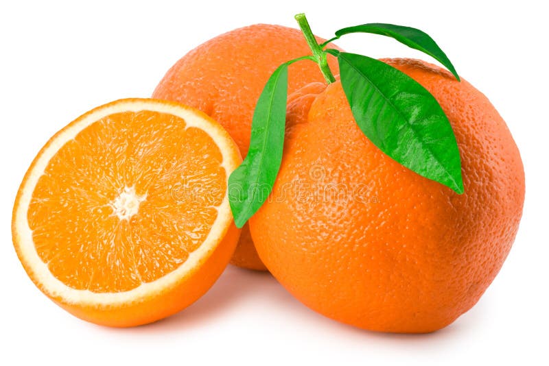 Three Ripe Oranges on White Stock Photo - Image of sweet, healthy: 13530914