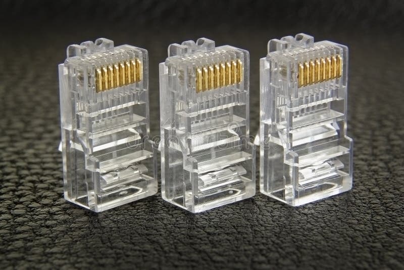 10-pin and 4-pin Connectors RJ Stock Photo - Image of objects, white ...