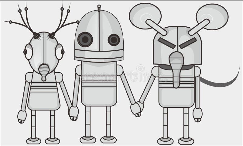 Robot stock illustration. Illustration of funny, children - 89902508
