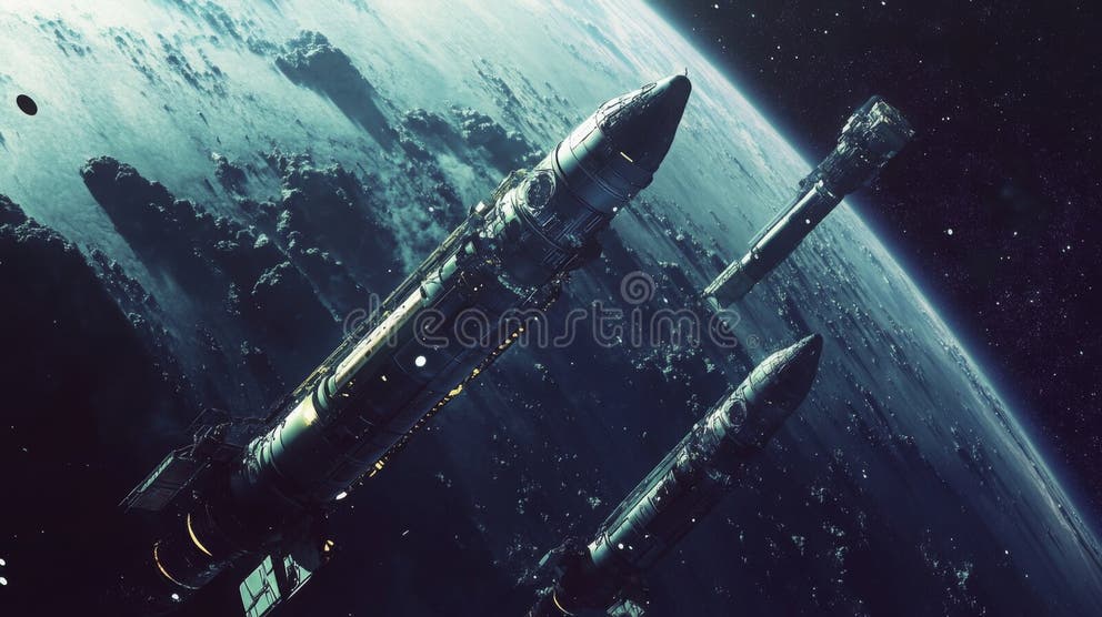 Three Rockets Launched into Deep Space Orbiting a Distant Planet ...