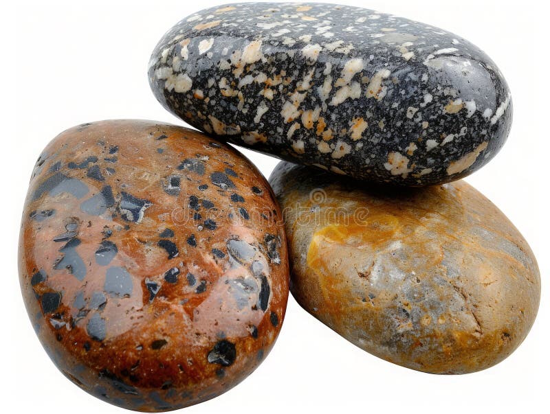 Three Rocks with Different Patterns and Colors Stock Image - Image of ...