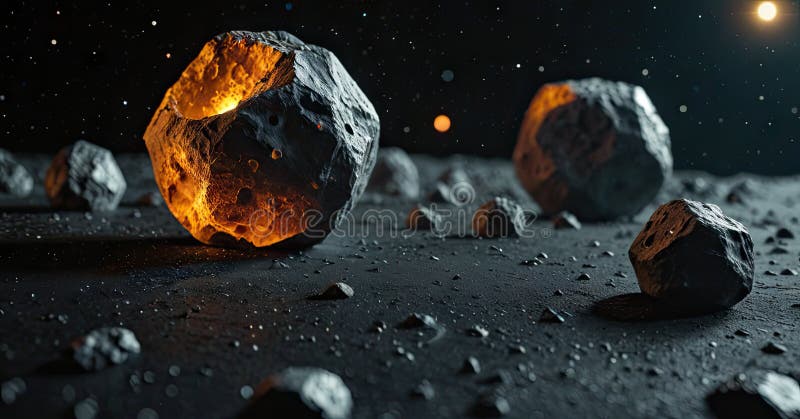 Three Rocks are Shown in the Image, with One of Them Being a Meteorite ...