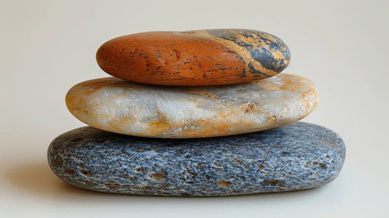 Three Rocks Stacked on Top of Each Other Stock Image - Image of balance ...