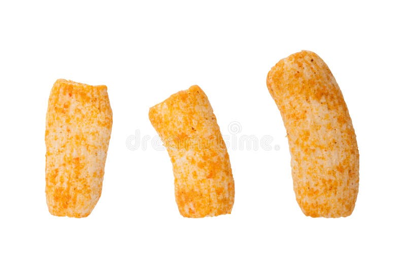 Three Rod Snack Tube Isolated on White Background. Stock Photo - Image ...