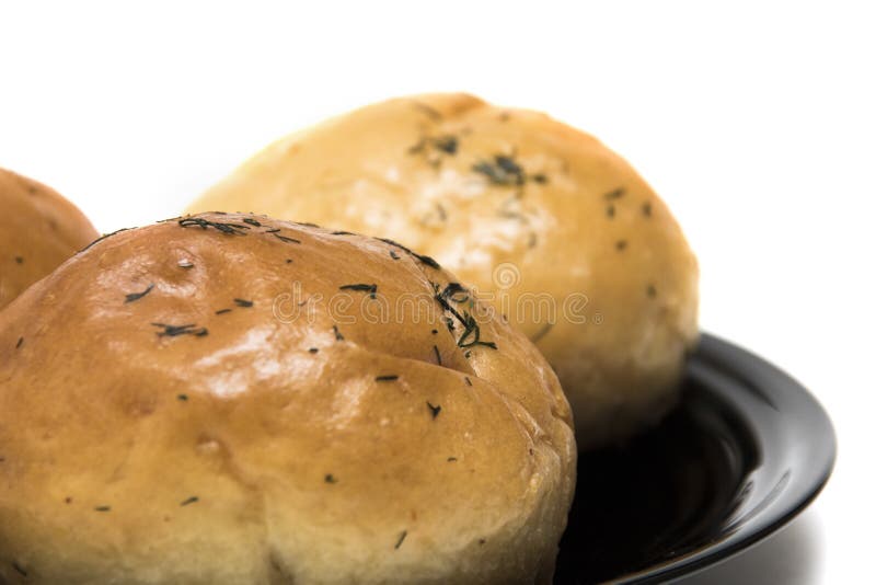 Three buns on a plate stock image. Image of lunch, childhood - 116561067