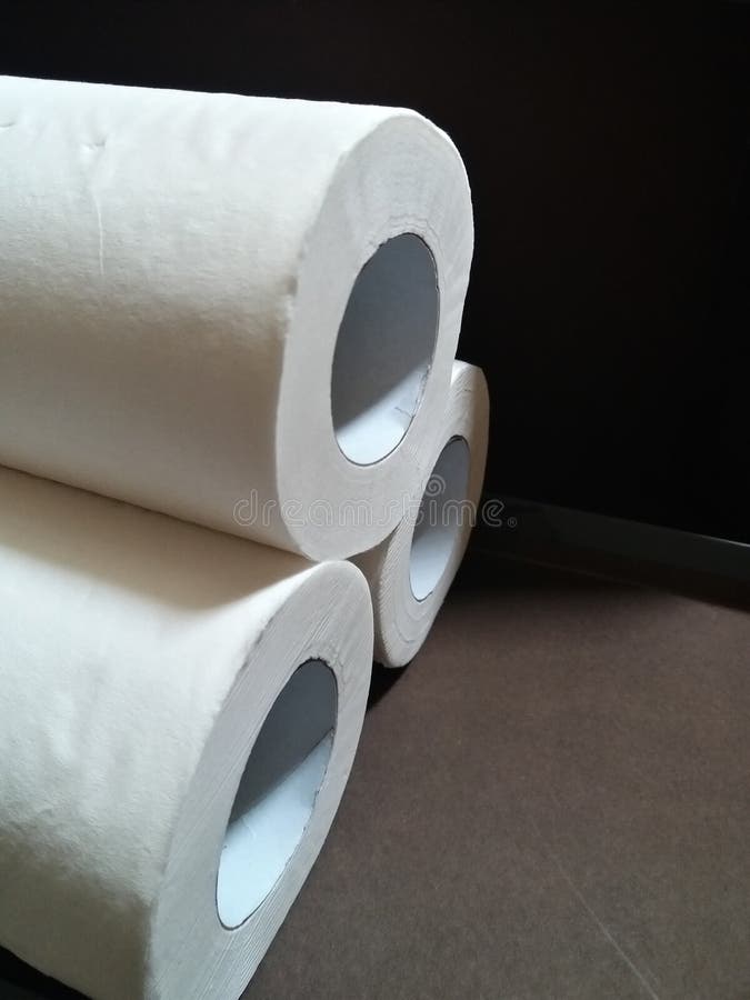 Three rolls of tissue stock photo. Image of recycle - 275508300