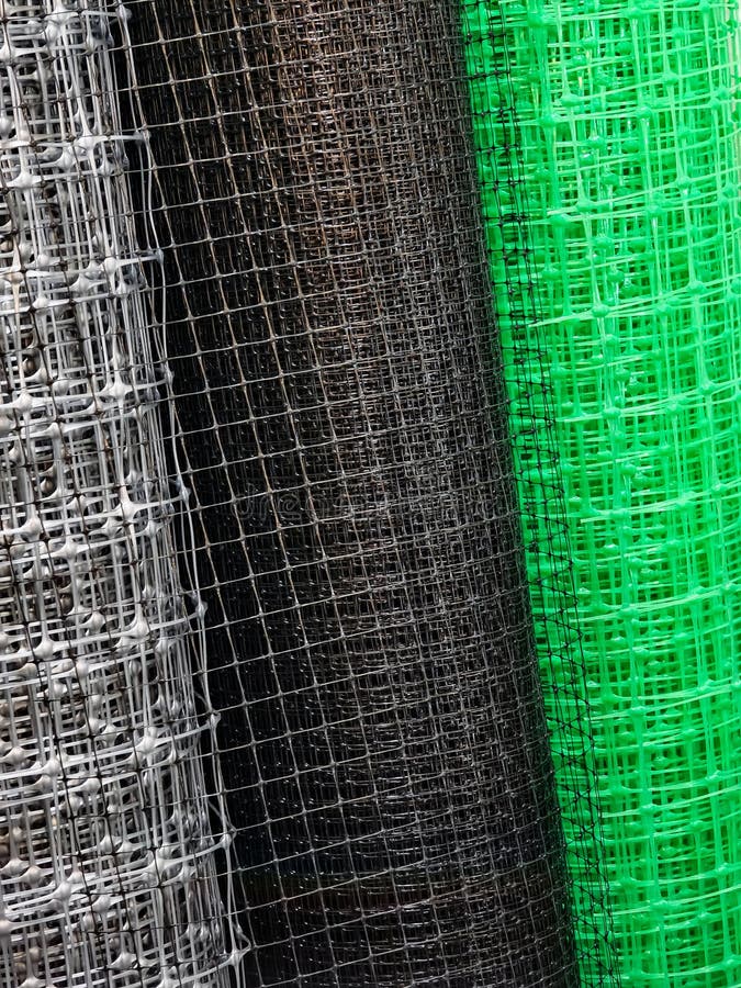 Rolls of Wire Mesh in Various Colors Displayed Together for ...