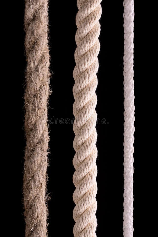 Three Ropes of Different Thickness and Material Stock Image - Image of ...
