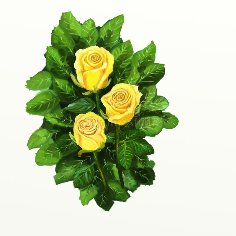 Three Rose stock illustration. Illustration of rose, mawar - 70302368