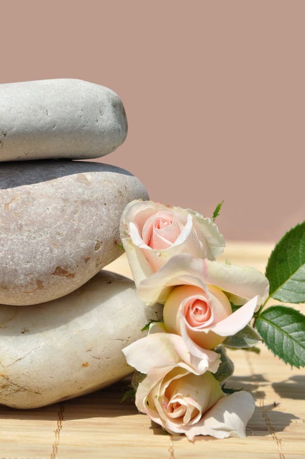 Spa Salon Concept. Bath Accessories and Lotus Flowers Stock Photo ...