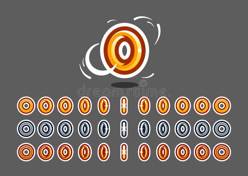 Three Rotating Rings for Creating Video Games Stock Vector ...