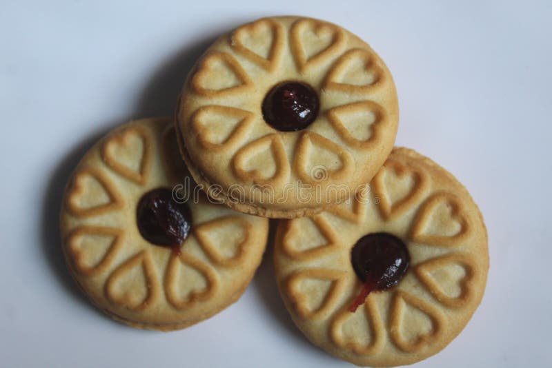 Pile of Three Biscuits on a Plate Stock Image - Image of biscuit ...