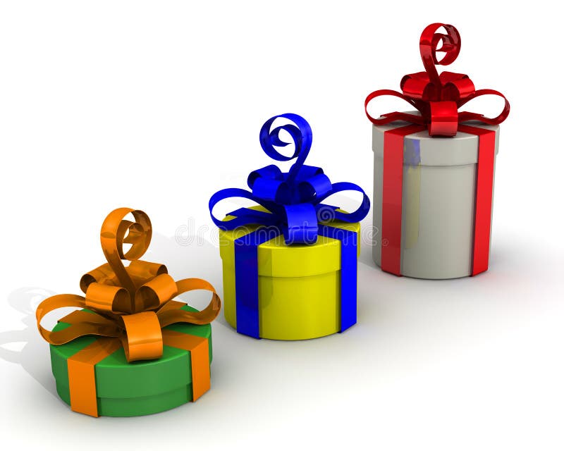 Three Round Gift Boxes Stock Illustrations – 192 Three Round Gift Boxes ...