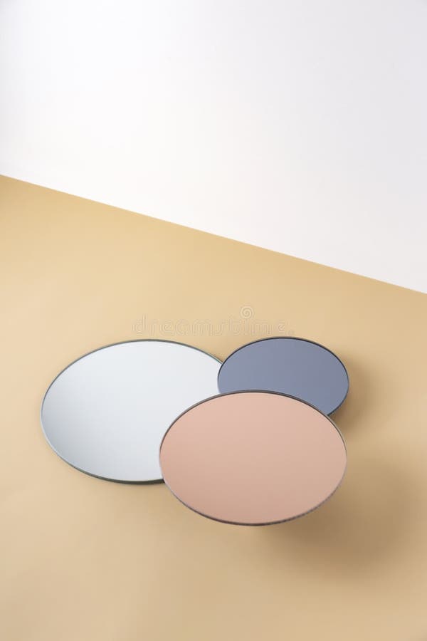 Three Round Stands for Objects with Mirrored Surfaces Stock Image ...