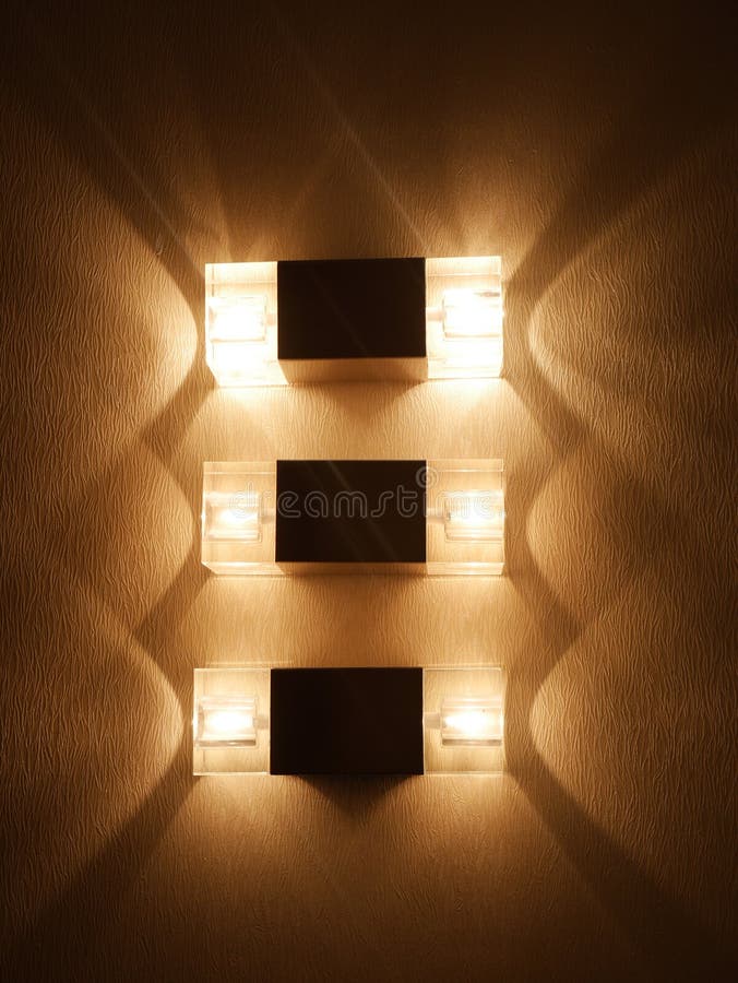 Three rows of wall lamp stock photo. Image of glass, rows - 72752758