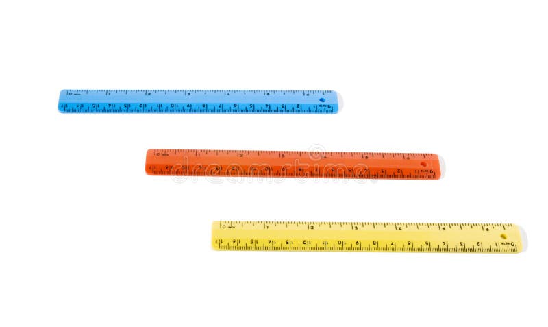 Three rulers in color stock photo. Image of growth, gauge - 7608150