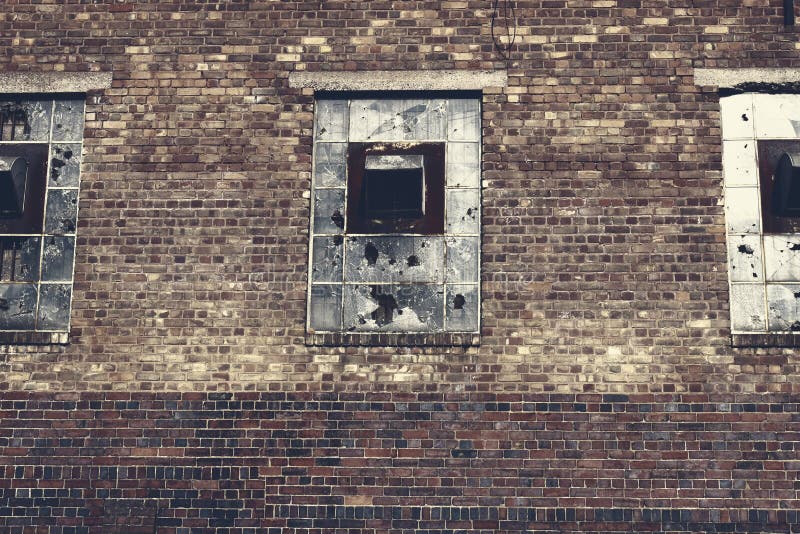Old Factory Windows, Dirty Broken Stock Image - Image of dirty, factory ...
