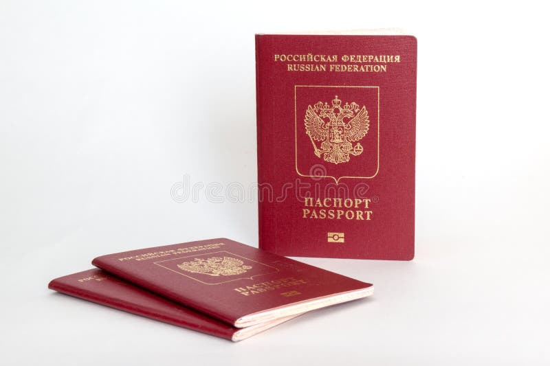 Three russian passports stock photo. Image of immigration - 30106396