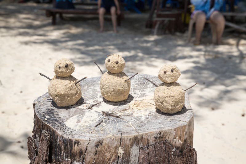 Three Sand Men on a Beach in Kota Kinabalu Editorial Photo - Image of ...