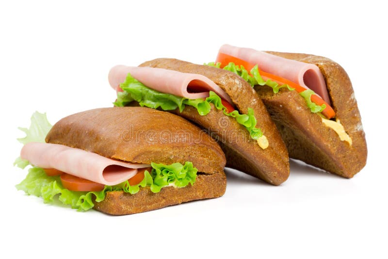 Large Sub Sandwiches Closeup Stock Image - Image of nutrition, tomatoes ...