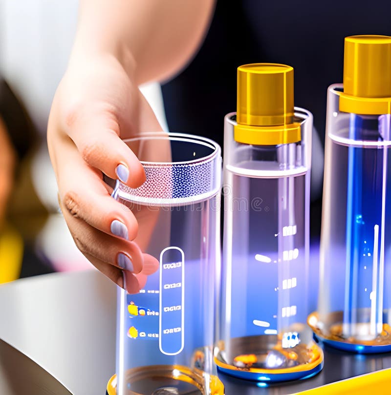 Three Science Tubes in Laboratory Stock Illustration - Illustration of ...