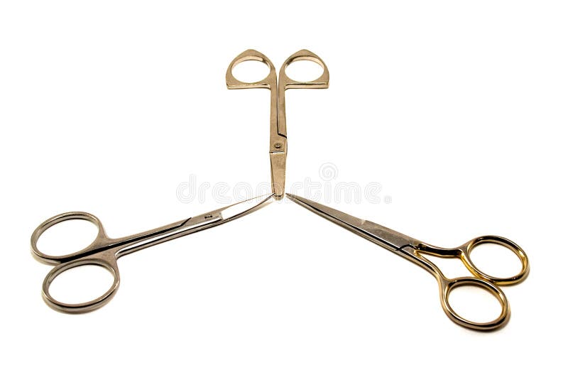Three Scissors stock image. Image of isolate, three, equipment - 12567627