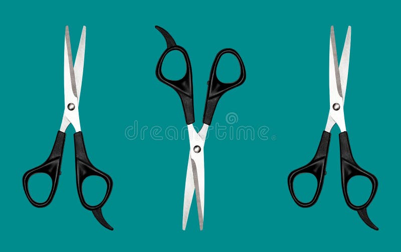 Set of three scissors stock photo. Image of hygiene, chrome - 23281832