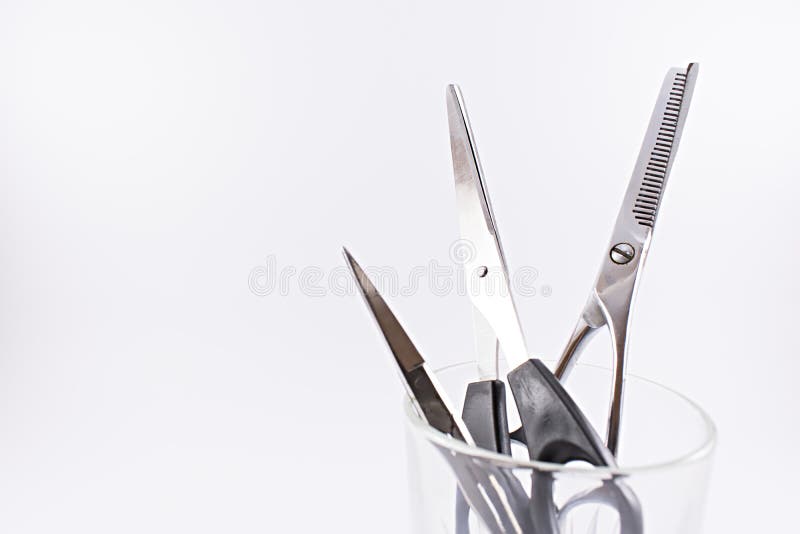 Three scissors. stock image. Image of sharp, glass, worker - 92763889