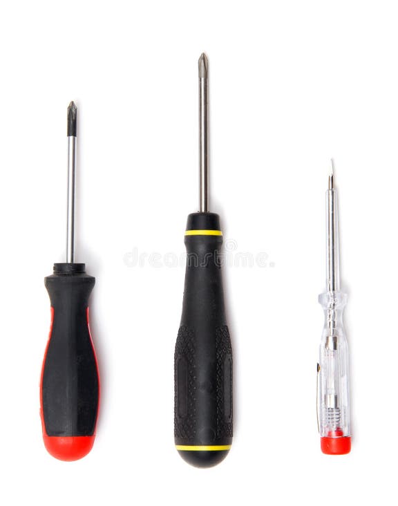 Three screwdrivers stock image. Image of modern, close - 4205311