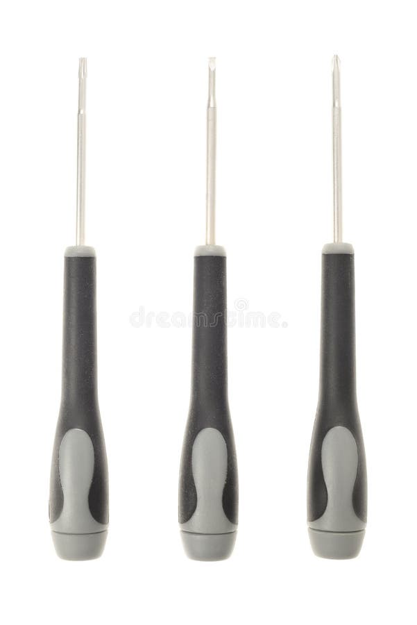 Phillips and Slot Drive, Screwdriver Heads, Isolated on White. Stock ...