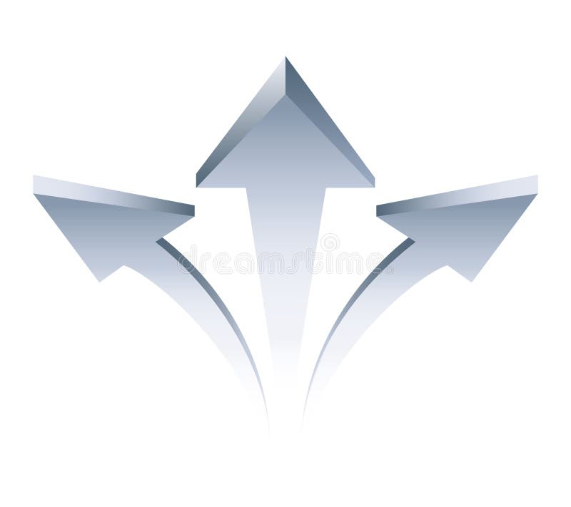 Three separation pathways stock vector. Illustration of vector - 248927343