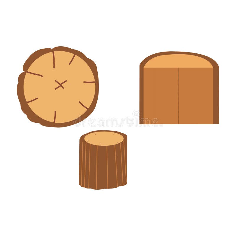 Three Logs Icon, Simple Style Stock Vector - Illustration of processing ...