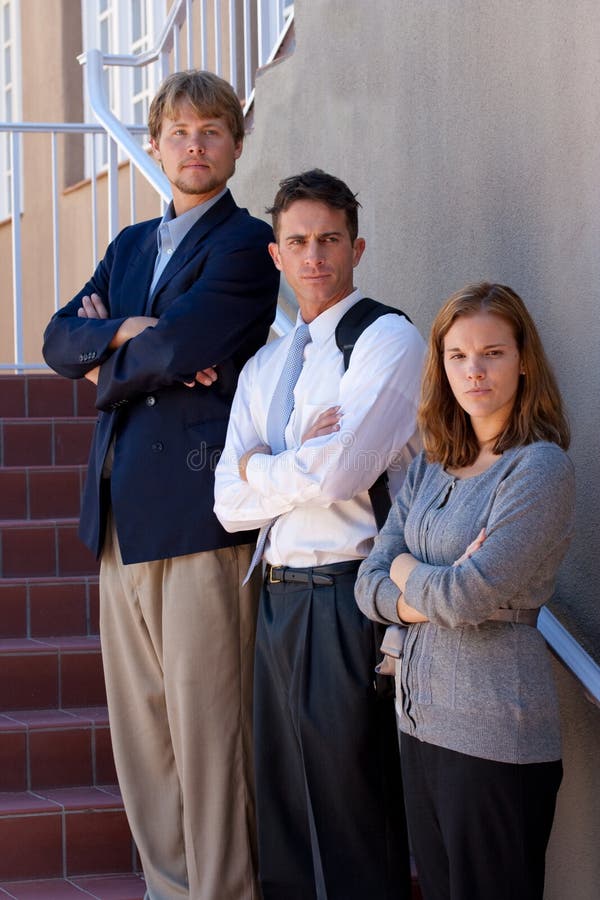 Three Serious Business People. Stock Image - Image of business, women ...