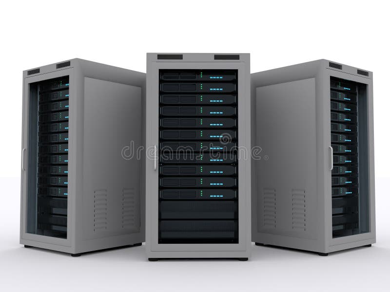 Three Server Racks stock illustration. Illustration of industry - 56588968