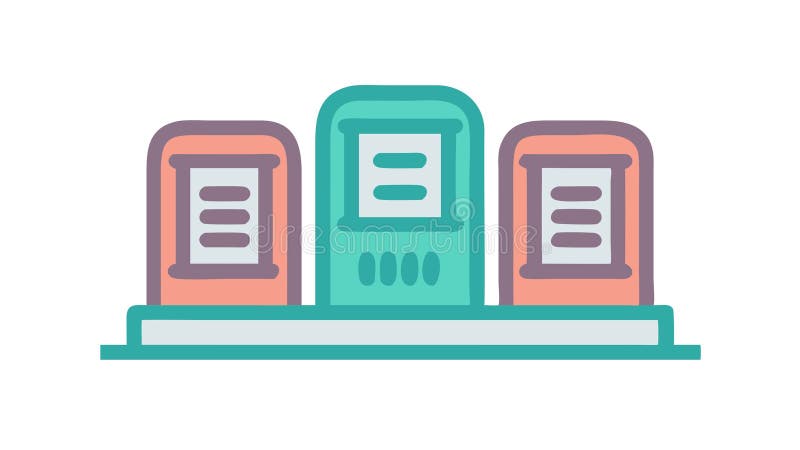 Three Server Racks Vector Illustration, Large Data Network, Vector Design Generative AI Stock ...