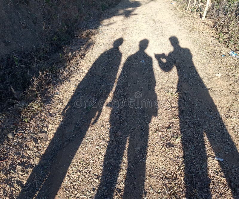 Three Shadow Image of People Stock Photo - Image of three, morning ...