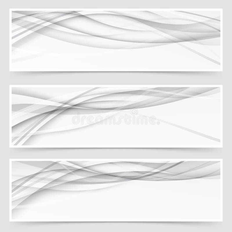 Grey Abstract Smooth Line Transparent Swoosh Background Stock Vector ...