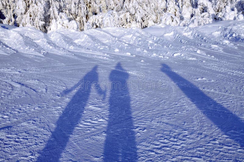 Three shadows stock image. Image of people, street, shadows - 12427625