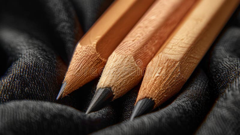 Three Sharp Pencils Black Fabric Stock Photos - Free & Royalty-Free ...