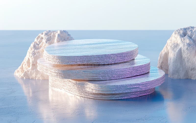 Three Sheets of Paper Arranged in a Neat Stack on a Flat Surface. Stock ...