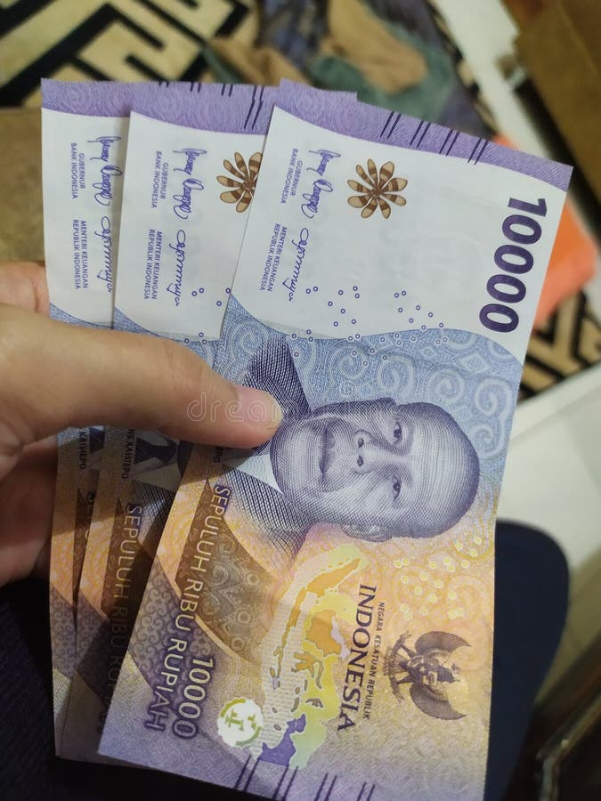 Three Sheets of 10.000 Rupees in Cash Stock Photo - Image of sheets ...