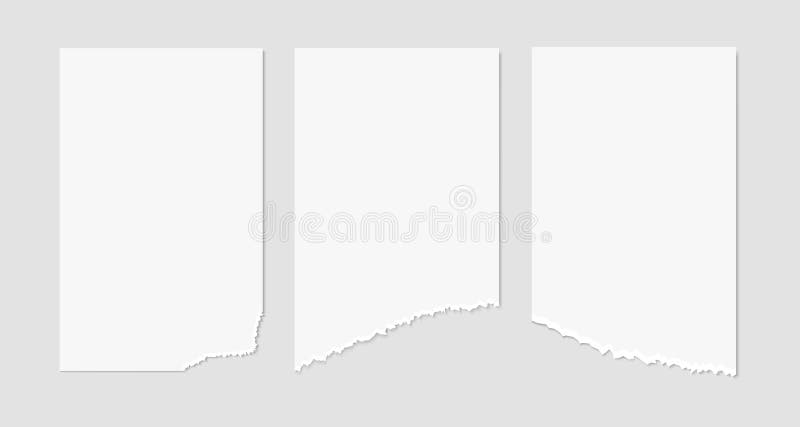 Three Sheets White Blank Template Vector Illustration Stock Vector ...