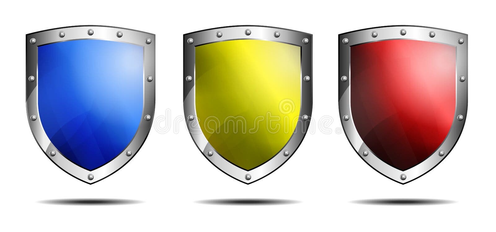 Blue Shield stock vector. Illustration of login, symbol - 15357598