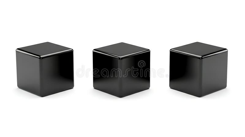 Identical Black Cubes Stock Illustrations – 81 Identical Black Cubes ...