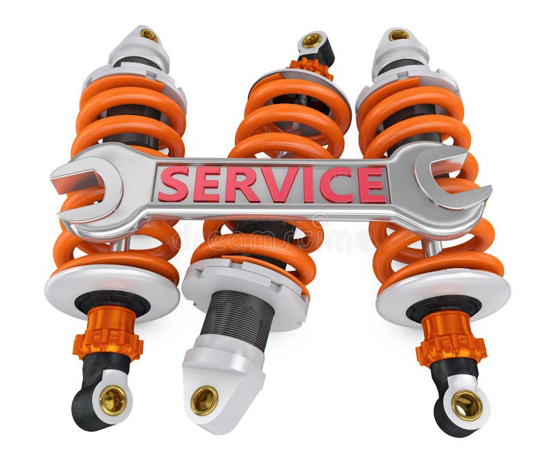 Three shock absorber stock illustration. Illustration of absorber ...