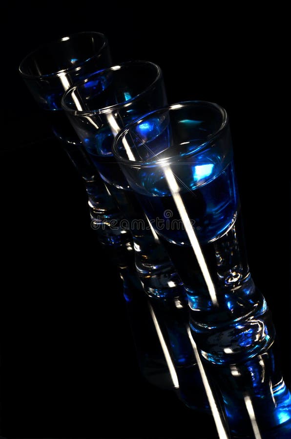 Three Shot Glasses Vertical Stock Image - Image of drink, illustration ...