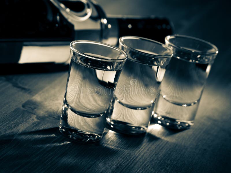 Three shots stock image. Image of cocktail, transparent - 20531885