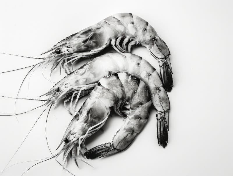 Three Shrimp Sitting White Background Stock Photos - Free & Royalty ...